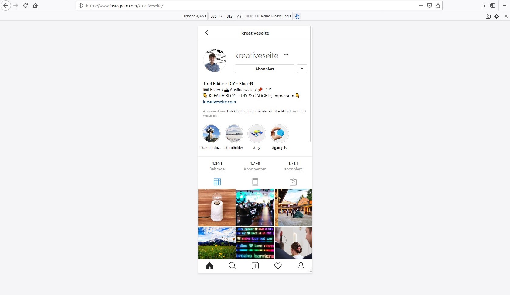 Instagram im Browser nutzen • Kreativ Blog - DIY & Gadgets
